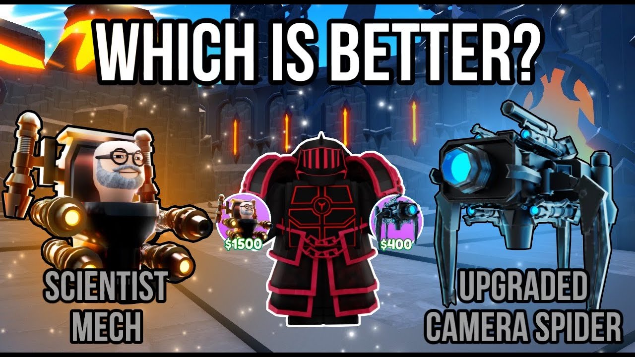 Upgraded Camera Spider VS. Scientist Mech. (Toilet Tower Defense) - YouTube