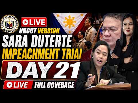 DAY 21 IMPEACHMENT TRIAL OF VICE PRESIDENT SARA DUTERTE |AUGUST 28, 2026