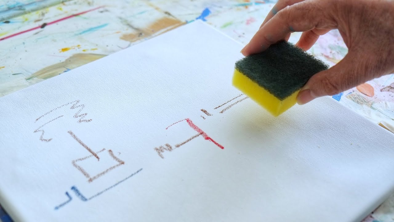 Nifty | 202 | Acrylic Paint | Sponge Technique | Abstract Landscape ...