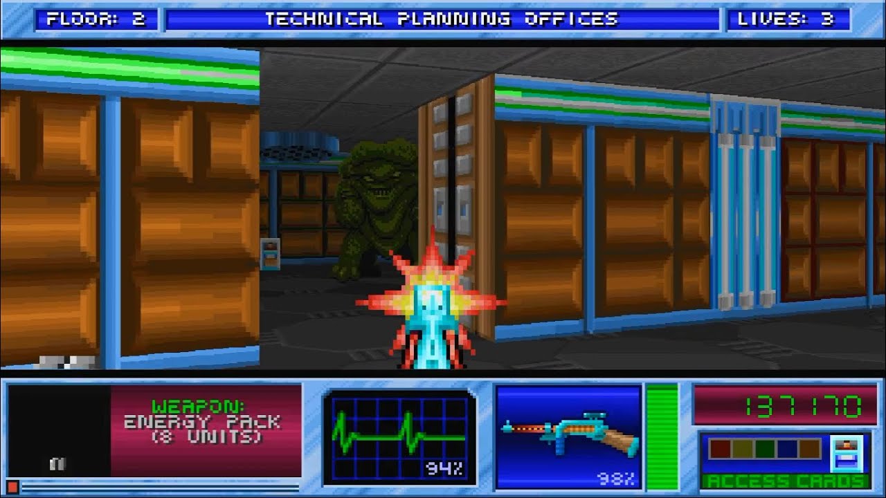 Blake Stone: Aliens of Gold (1993) MS-DOS Floors 1 & 2 HD 60fps - YouTube