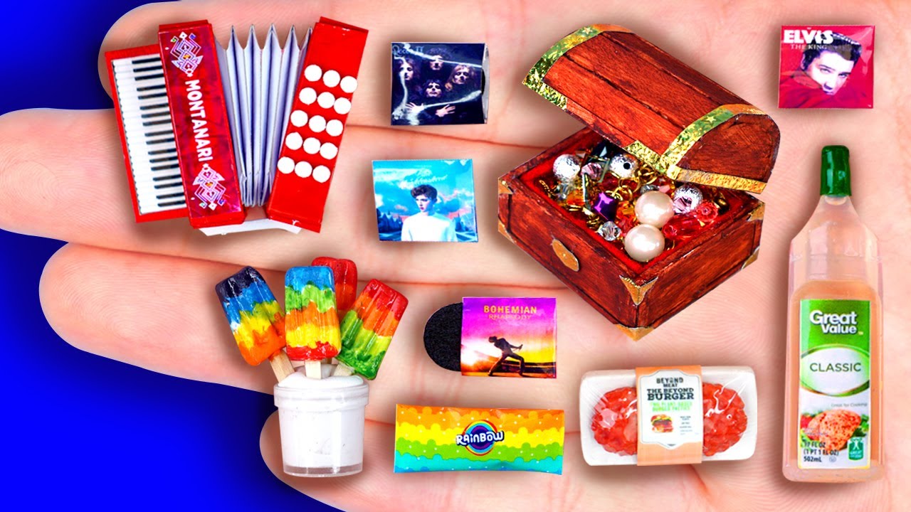 20+ DIY MINIATURE FOODS AND CRAFTS FOR DOLLHOUSE BARBIE - YouTube