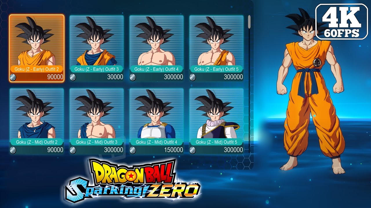 Dragon Ball: Sparking! ZERO - All Shop Outfits [4K 60FPS] - YouTube
