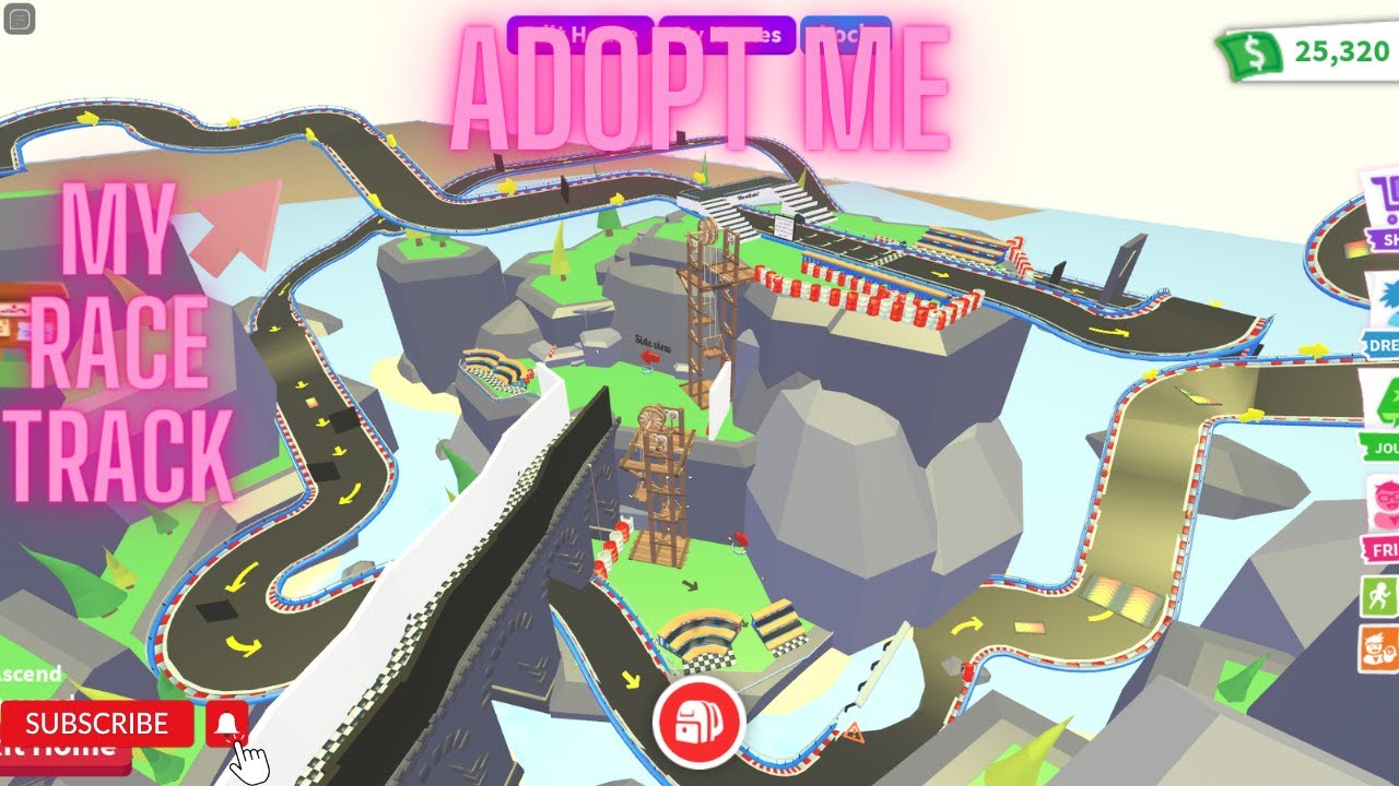 Touring my New *MASSIVE* Race Track in my mountain house in adopt me ...