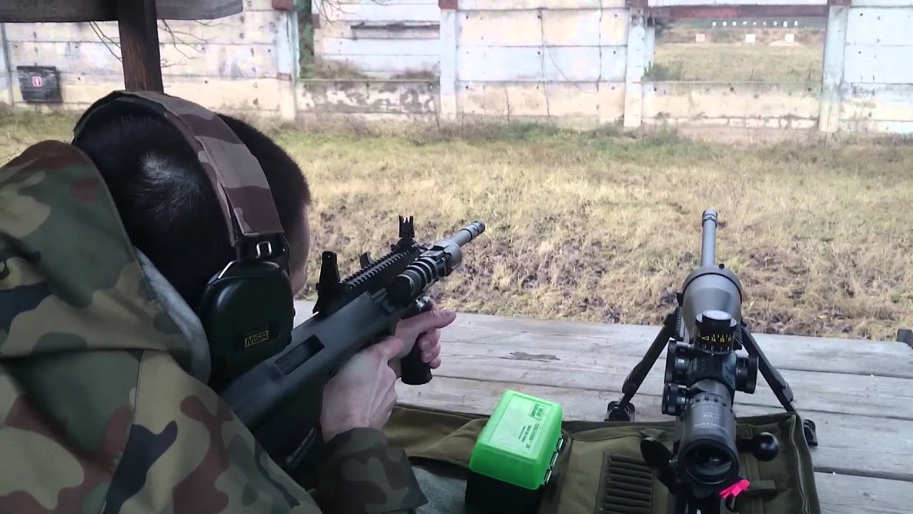 Steyr Aug shooting, prone position - YouTube