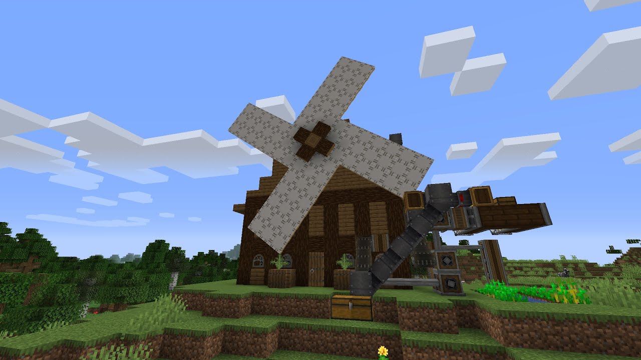 Windmühle create-mod 1.16.5 - YouTube
