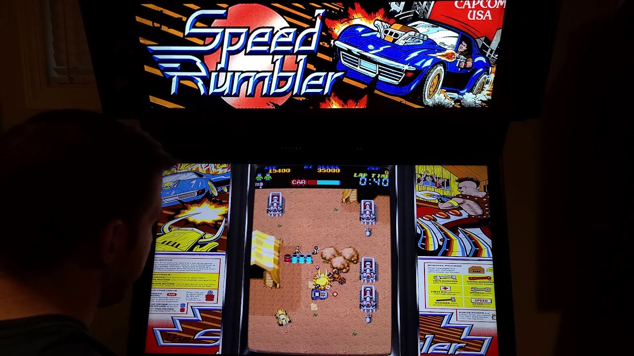 Speed Rumbler Arcade Cabinet MAME Playthrough w/ Hypermarquee - YouTube