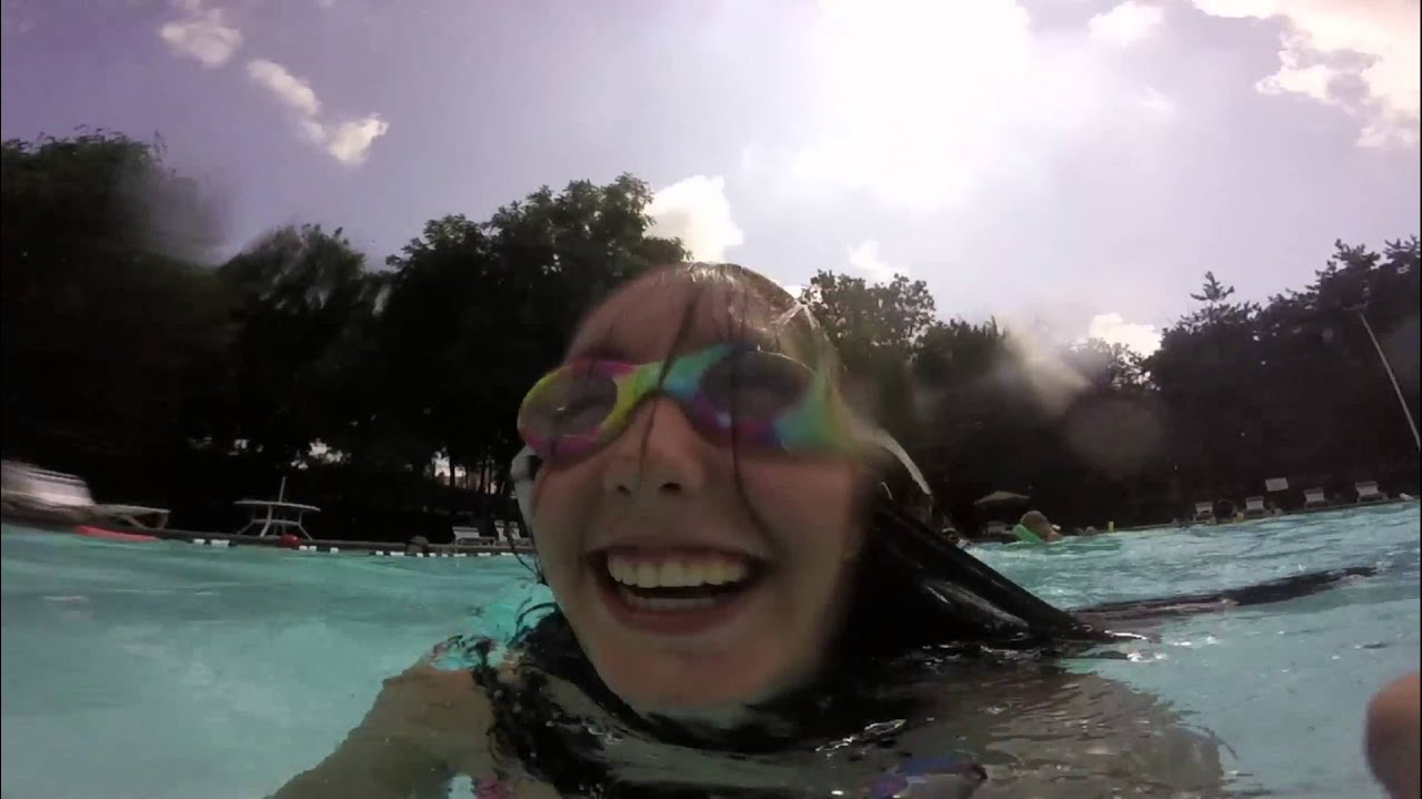 Carly and Beth at the pool (GoPro) - YouTube
