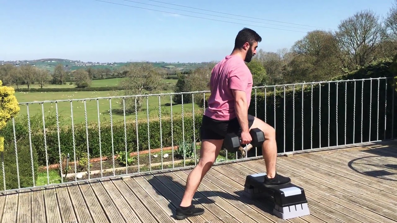 Front Foot Elevated Dumbbell Split Squat - YouTube