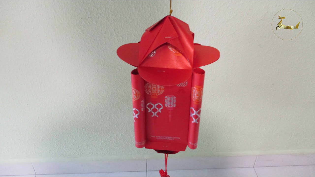 How to make 4-sided Hongbao Lantern (CNY TUTORIAL NO. 96) - YouTube