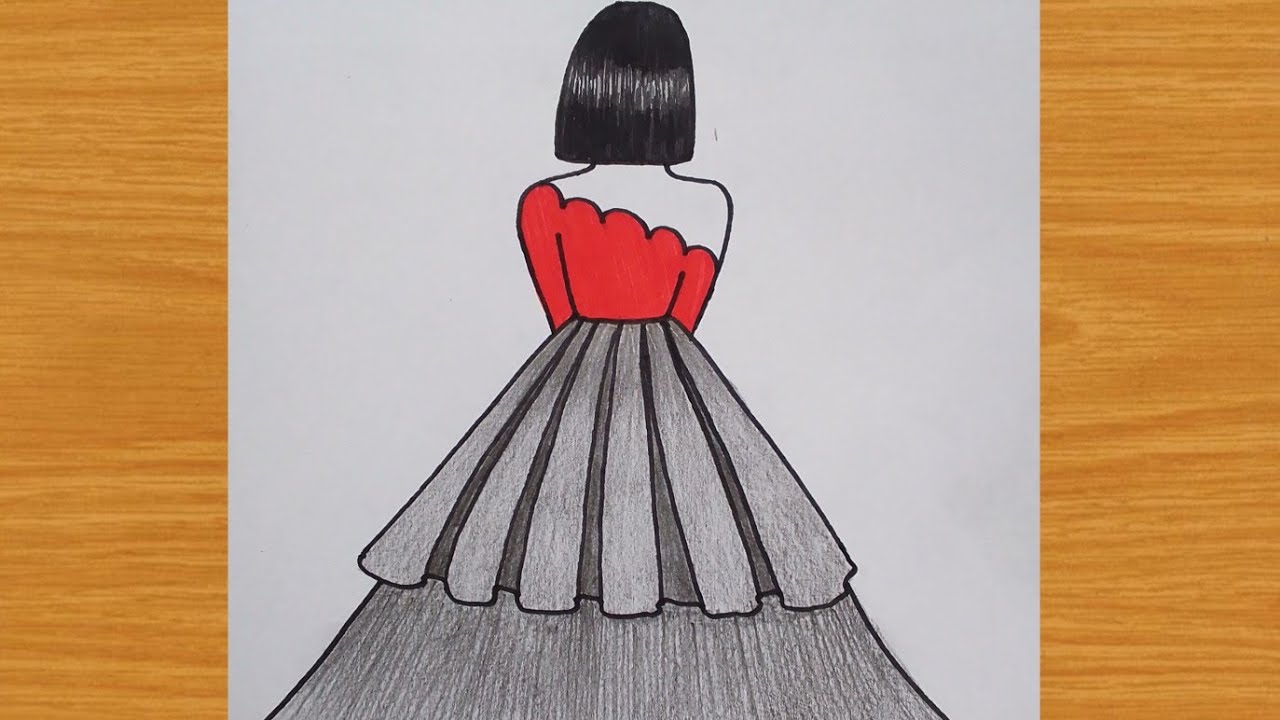 Very Easy Girl drawing | How to draw a girl backside | Easy and ...
