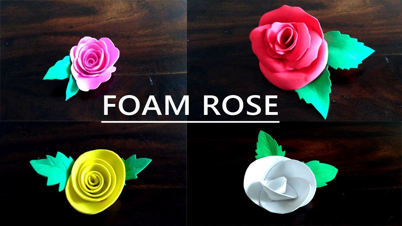 How To Make A Rose Flower Using Foam Sheet YouTube how-to-make-a-rose-flower-using-foam-sheet-youtube