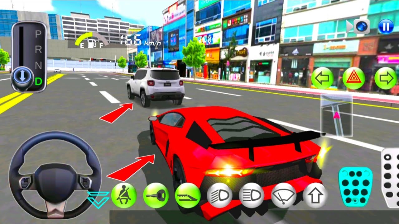 White Beautiful Car Vs Red Supercar Speed Test || 3D Driving Class ...