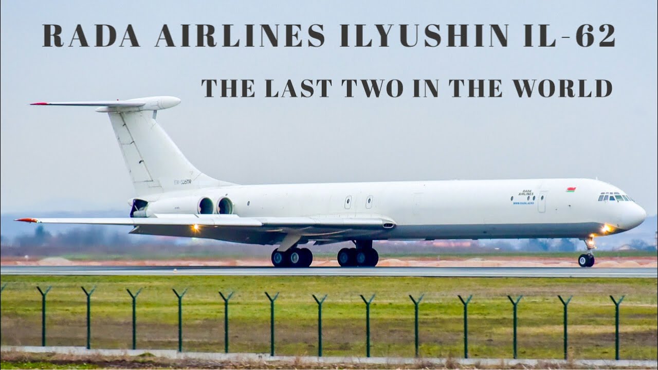 THE LAST TWO IN THE WORLD! Rada Airlines Ilyushin IL-62 CLOSE-UP Action ...
