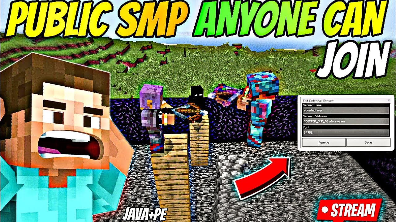 Minecraft public smp Java edition+pocket edition anyone can join #minecraft #livestream # ...