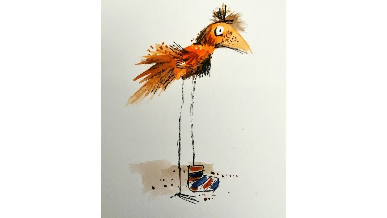 how to draw a long lame bird#long_lame_bird - YouTube