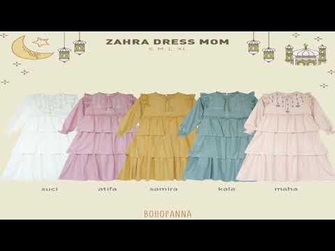 BOHOPANNA - RAYA COLLECTION - ZAHRA DRESS MOM - Dress Muslim - Baju Muslim Perempuan - Dre - YouTube