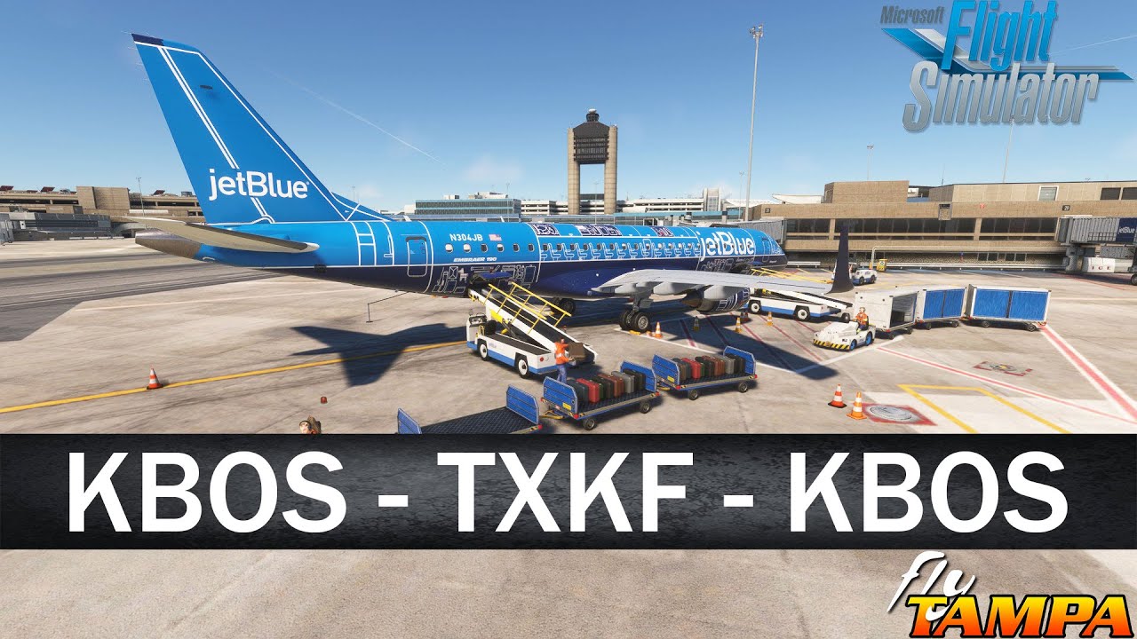 MSFS Live | Real World jetBlue OPS | FSS E190 | Boston to Bermuda ...