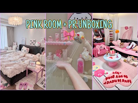 Pink Room Transformation + New PR Package Unboxing | Satisfying Beauty & Home Reset