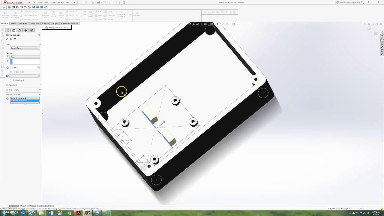 SW3.2 Solidworks, Designing Case - Part B - YouTube