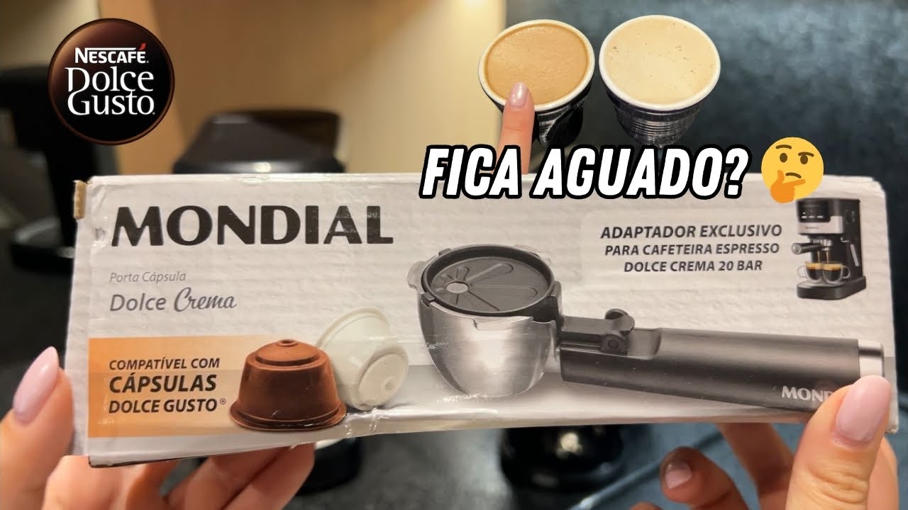 Testando PORTA CÁPSULA DOLCE GUSTO na cafeteira MONDIAL DOLCE CREMA 20 ...