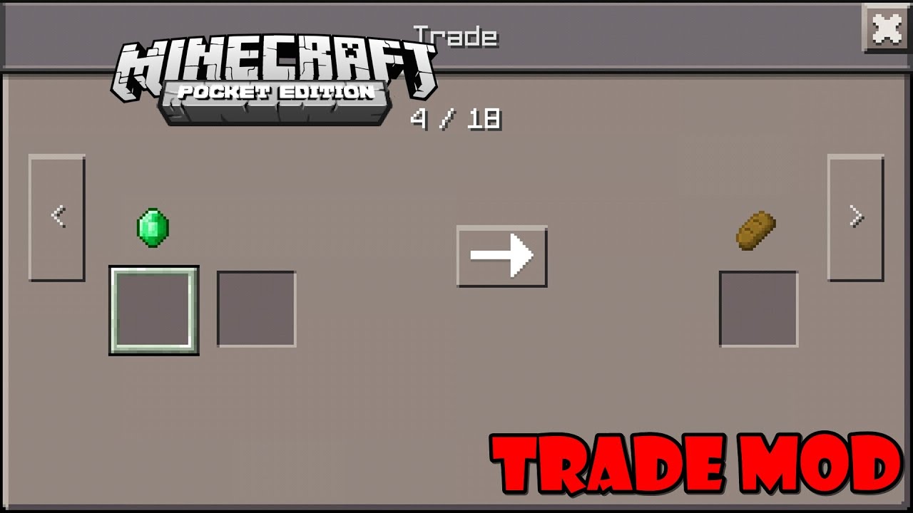 [0.12.1] TRADING IN MCPE!!! - Minecraft PE Mod Showcase - Trade Mod ...