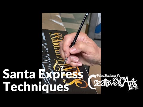 Santa Express Stencil Techniques: Snow Effect Detailing - YouTube