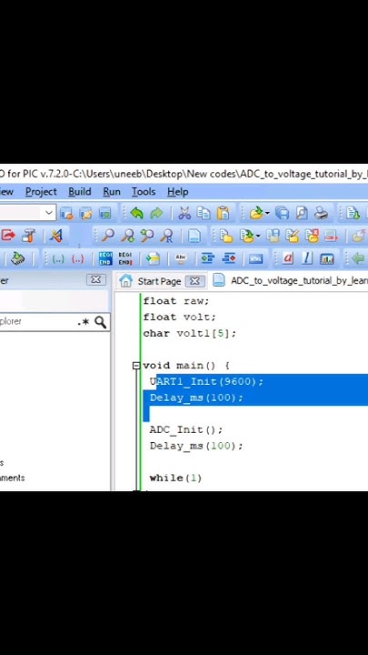 convert ADC input to voltage using formula in PIC16F877A microcontroller. - YouTube