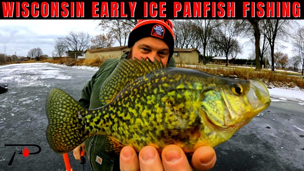 Wisconsin Early Ice Panfish Fishing - YouTube