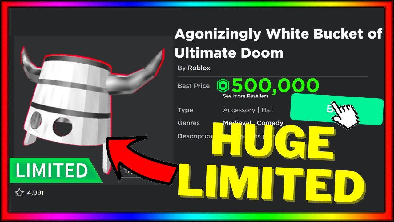 Agonizingly White Bucket of Ultimate Doom went limited! (HUGE ROBLOX ...
