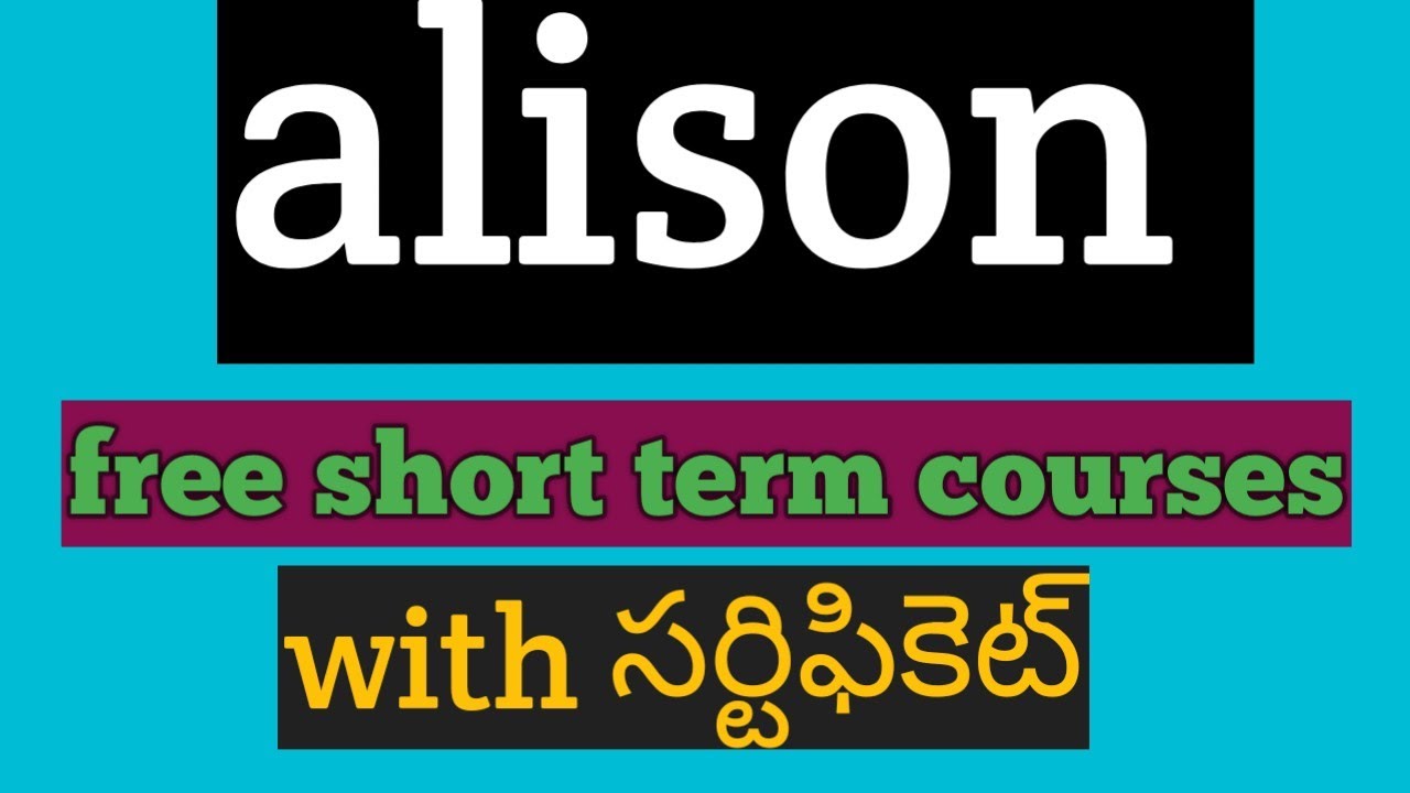 alison free short courses with certificates - YouTube