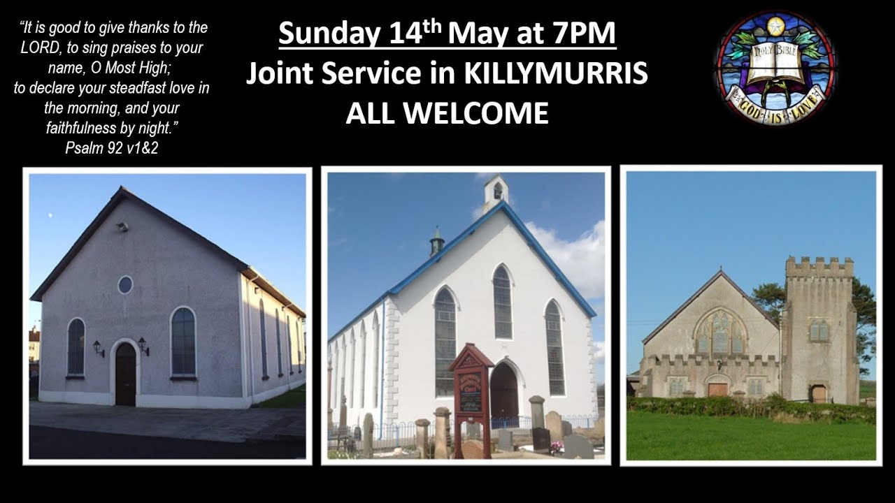 14-05-23 Killymurris Joint Evening Service 7pm - Rev Roland Watt - YouTube