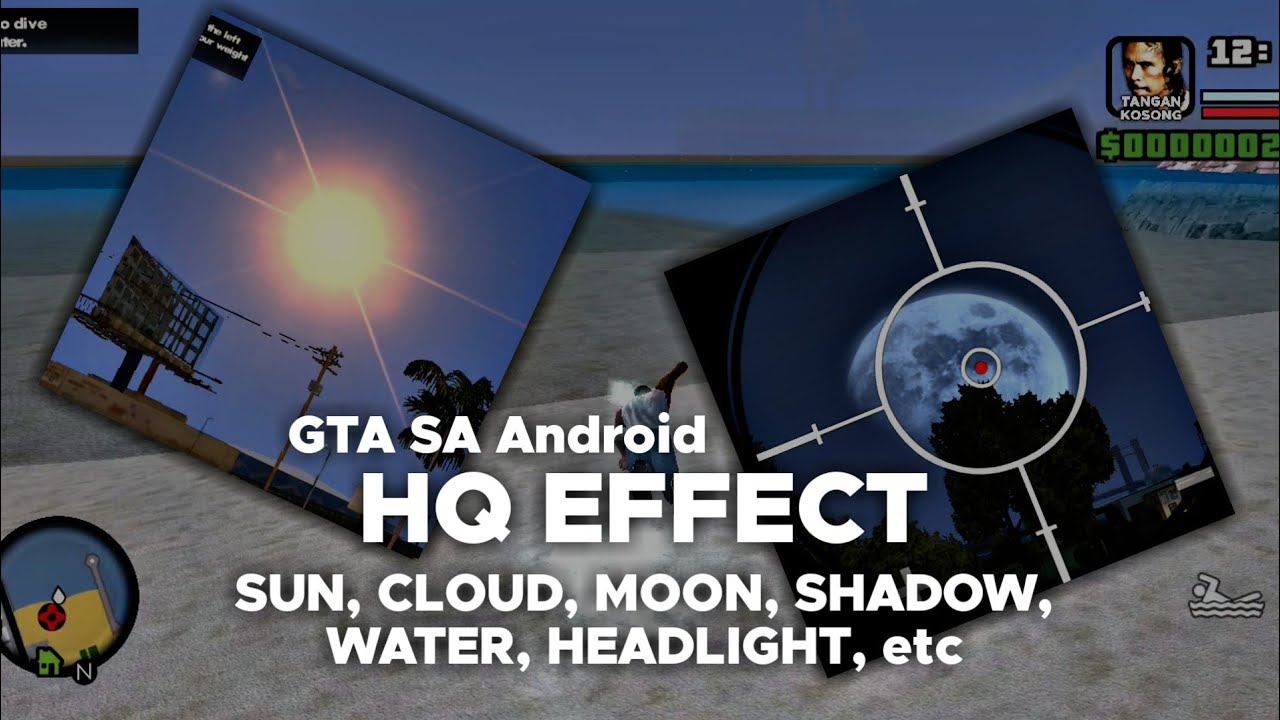 HQ Sun, Moon, Cloud, Water, Shadow, etc | GTA SA Android - YouTube