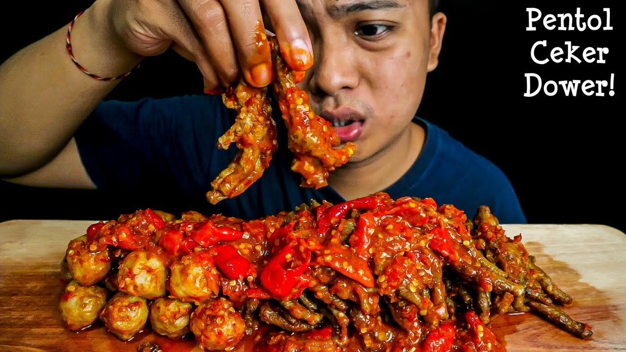 Mukbang Ceker Mercon Tulang Lunak Makan Ceker Pedas Youtube