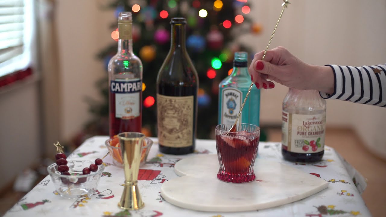Making fun and festive Cranberry Negroni!🍹 - YouTube