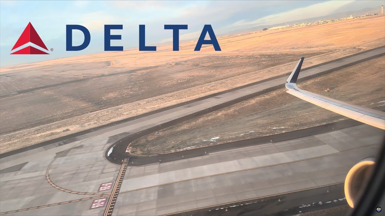 Sunrise Taxi, Deice and Takeoff from Denver on a Delta Air Lines Airbus ...