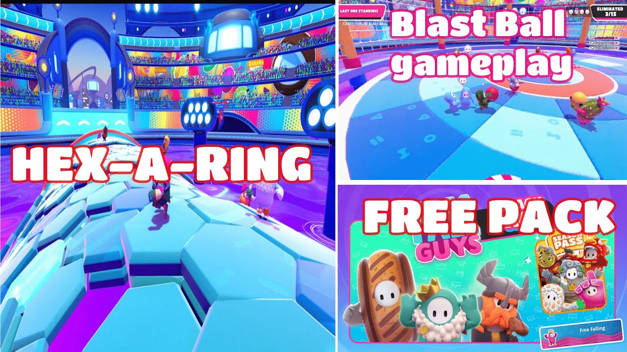 FALL GUYS SEASON 1 NEW LEVEL GAMEPLAY and IMAGE | HEX-A-RING & Blast ...