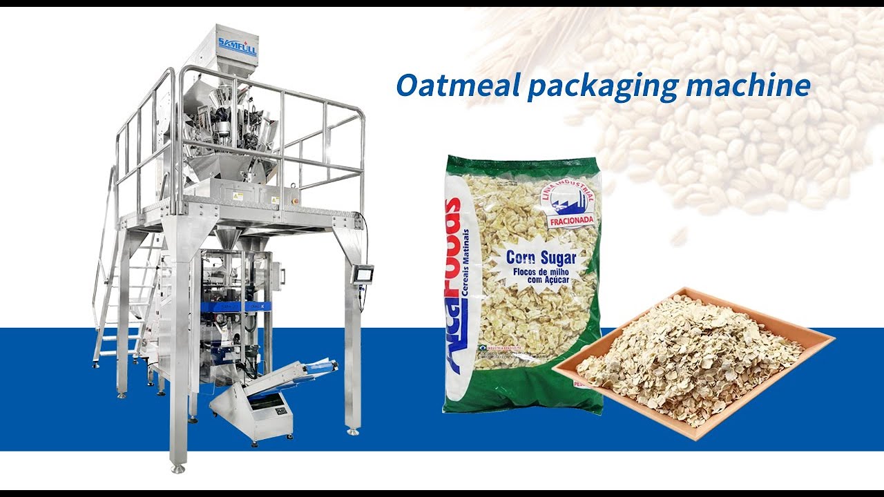 FFS form fill seal cereals flake multihead weigher bagger machine - YouTube