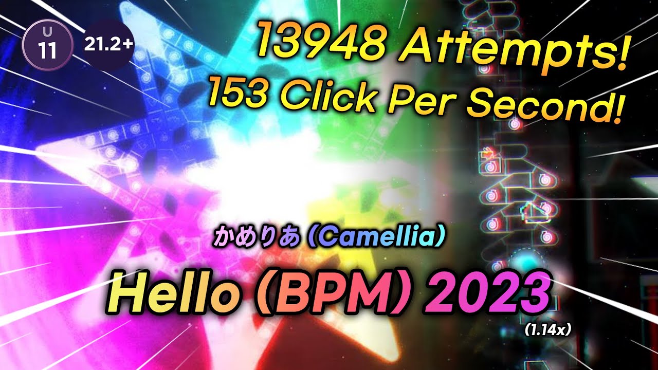 [ADOFAI] FINALLY! 13000+ Attempts! Camellia - Hello (BPM) 2023 Full Strict Clear~ - YouTube