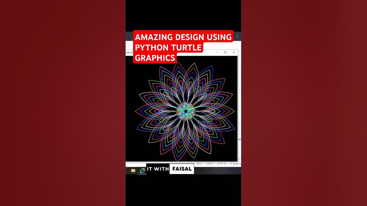 Amazing Design Using Python Turtle Graphics Pythonturtle Programming Coding Turtledesign