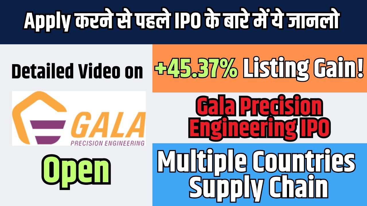 Detailed Video on Gala Precision Engineering, Global Supply, Stock ...