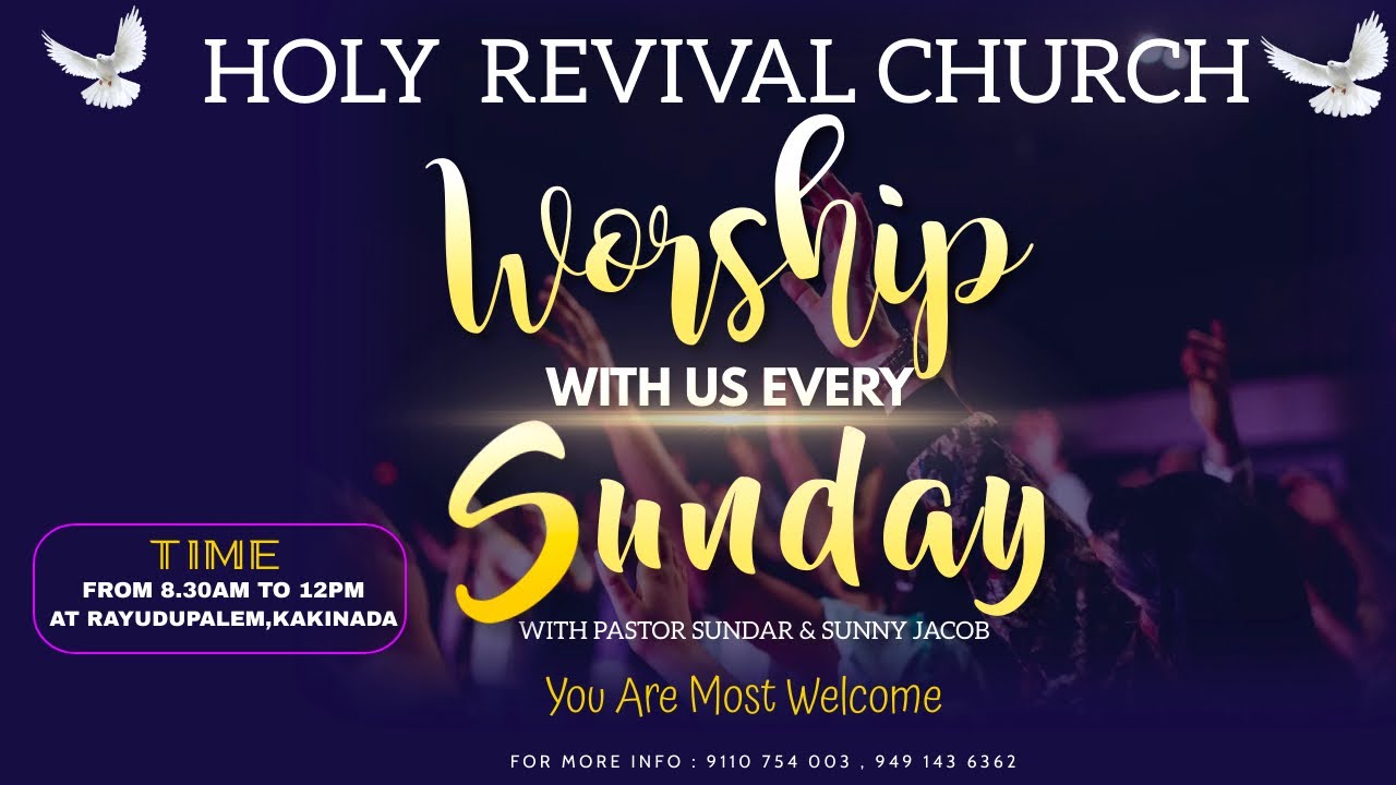 SUNDAY SERVICE || 21st- May - 2023 | Pst. Sundar Rao Garu | HOLY ...