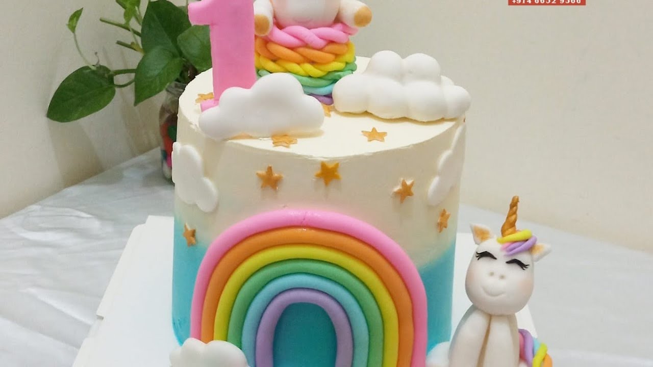 unicorn theme cake ||How to make unicorn theme cake decorations |Mumz ...