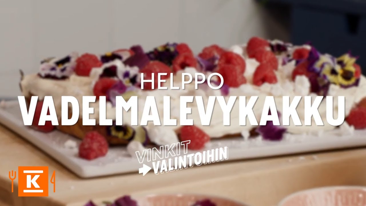 Helppo vadelmalevykakku | Vinkit valintoihin | K-Ruoka - YouTube