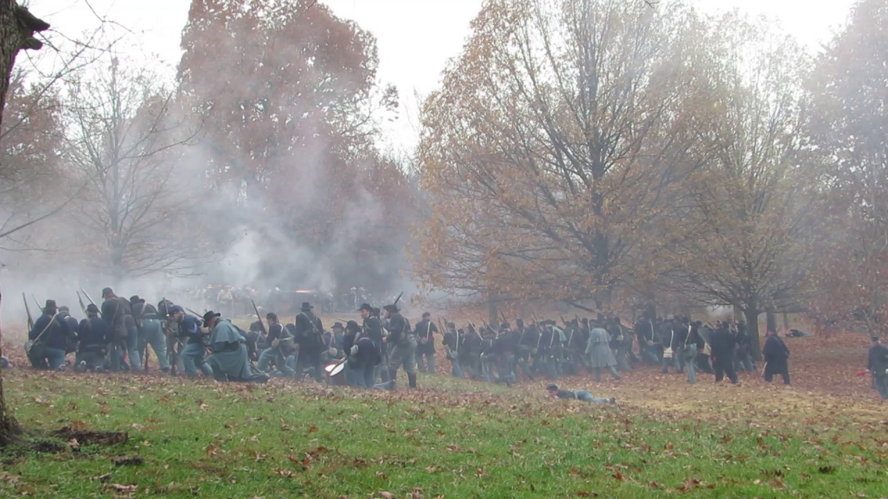 Intense Civil War combat at the Prairie Grove Civil War reenactment ...