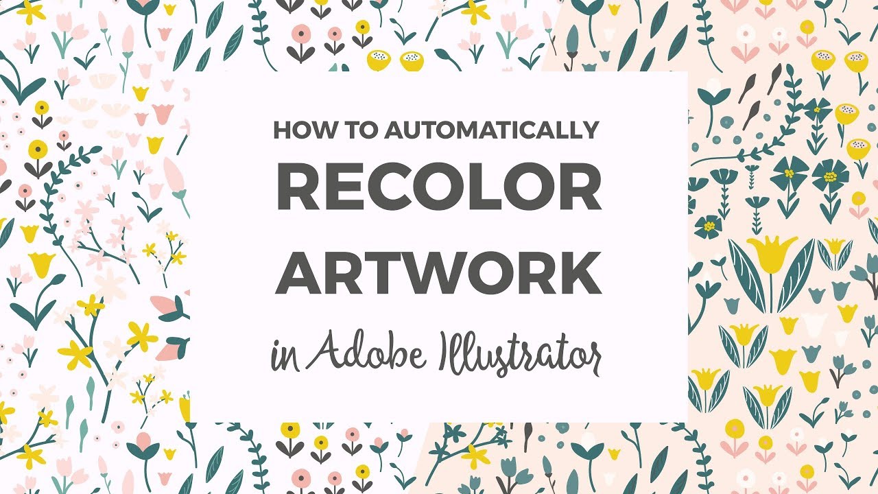 How to recolor artwork in Adobe Illustrator - YouTube