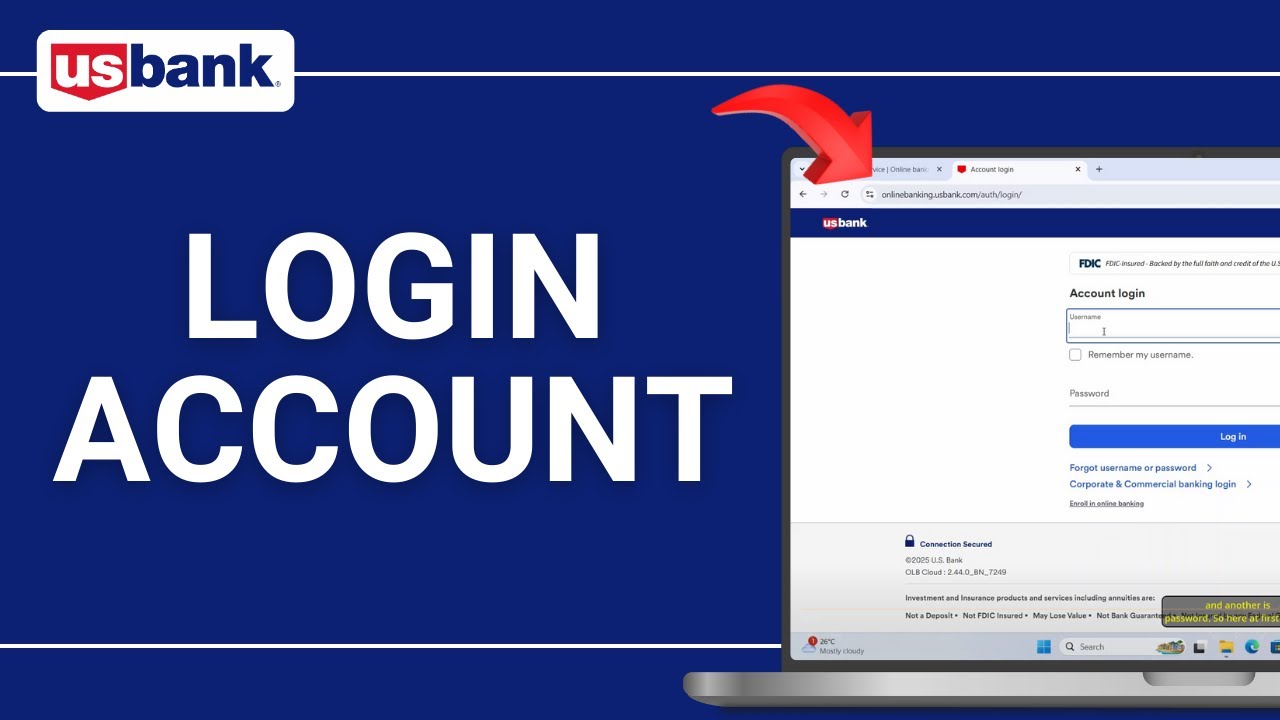 How to Log In to Your U.S. Bank Account - YouTube