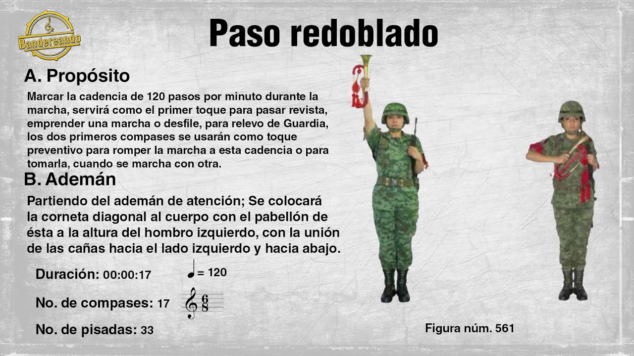 Paso redoblado - Partitura y Tablatura ♫ | Toques Banda de Guerra 🎺 ...
