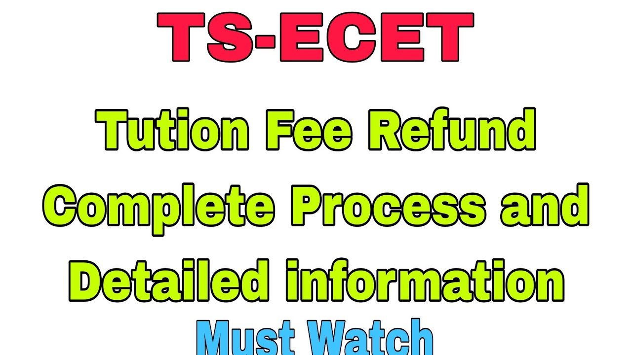 TS-ECET Fee Refund Complete Details || KVS TRICCKS || - YouTube