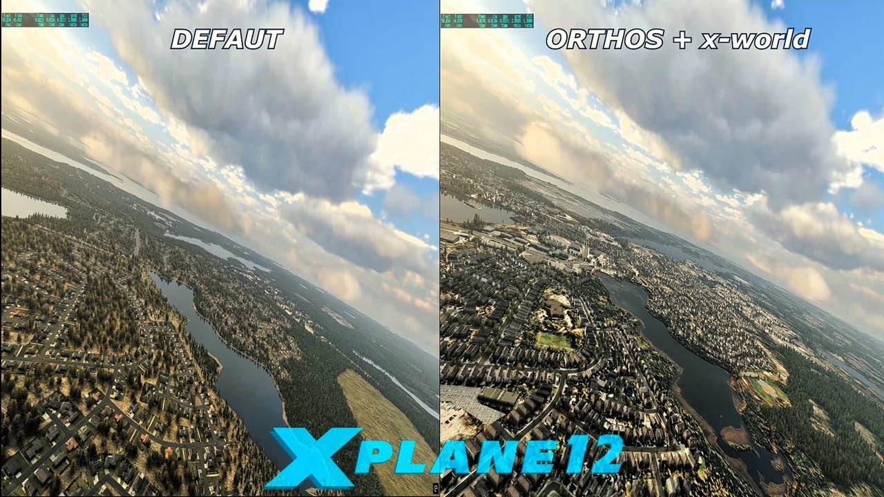 X-Plane 12: Default VS Custom (Orthos + X-World) Differences - YouTube