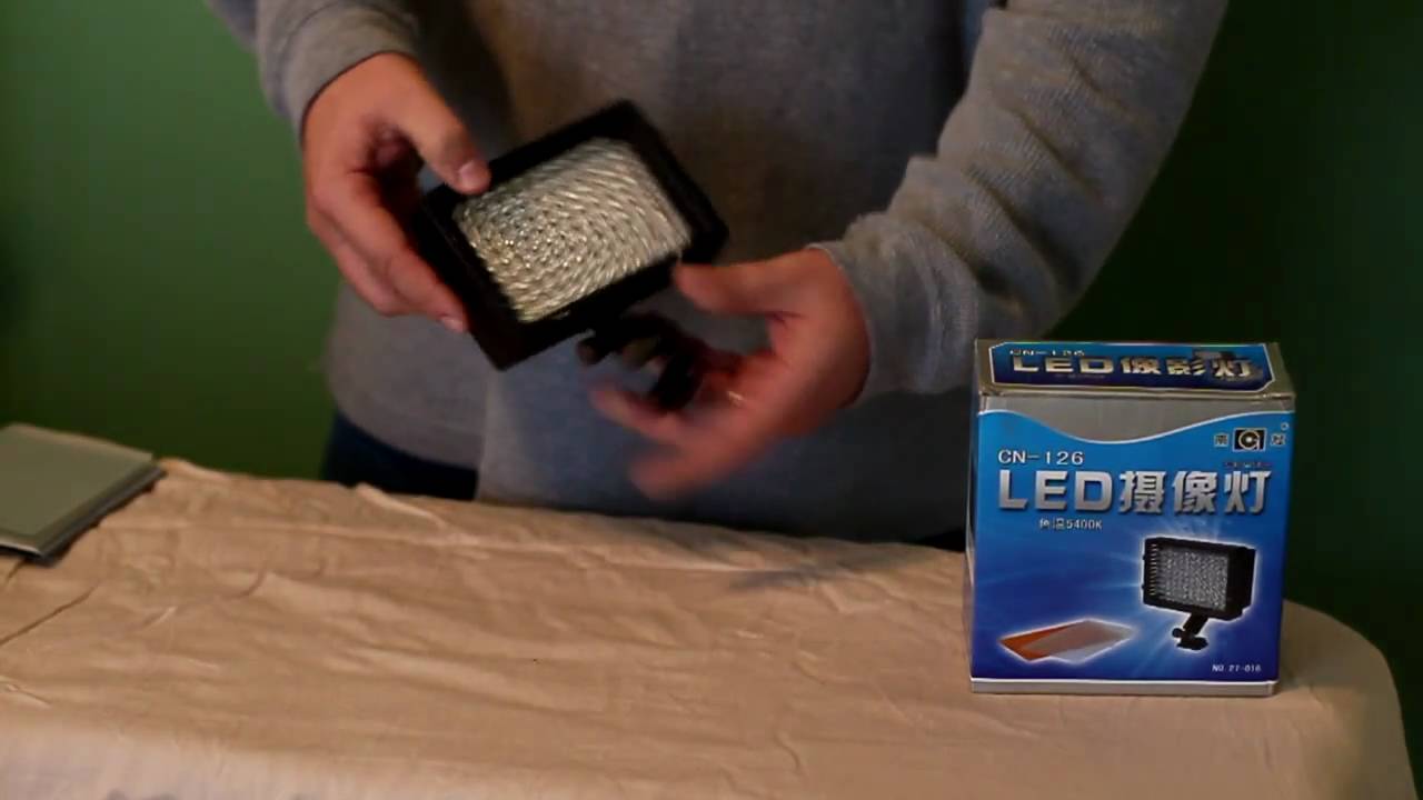 Canon 7D - DSLR 126 LED Video Photo Light - YouTube